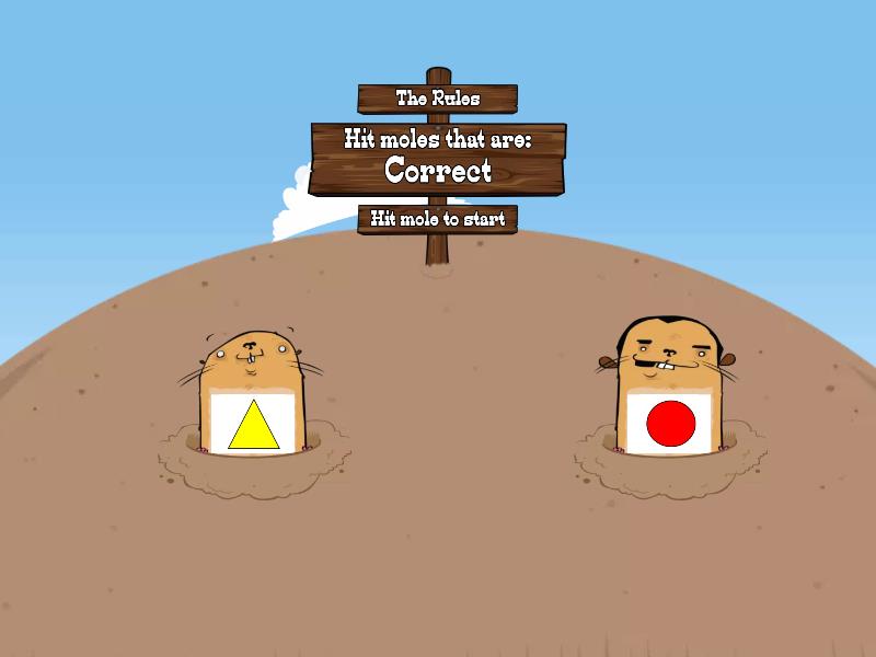 Triangle 2D shapes - Whack-a-mole