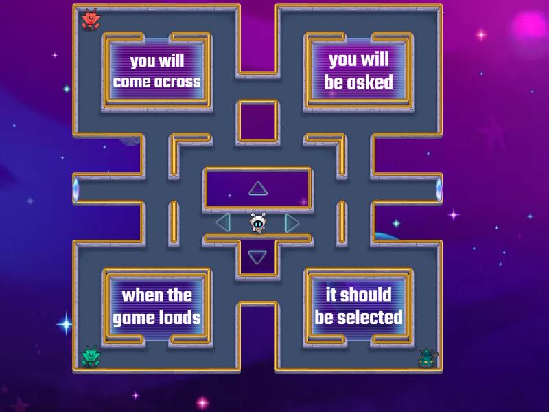 A procedural text features - Maze chase