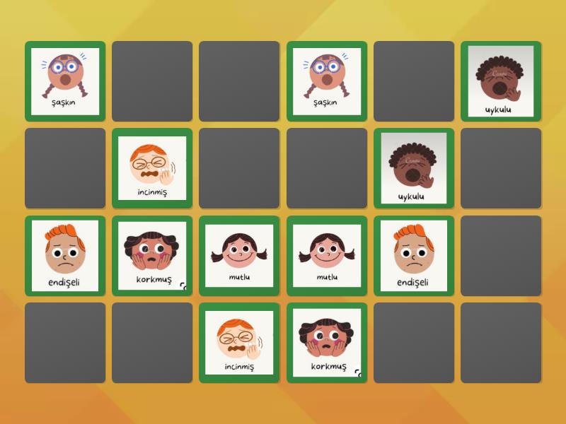 Emotions Memory Game - Matching pairs