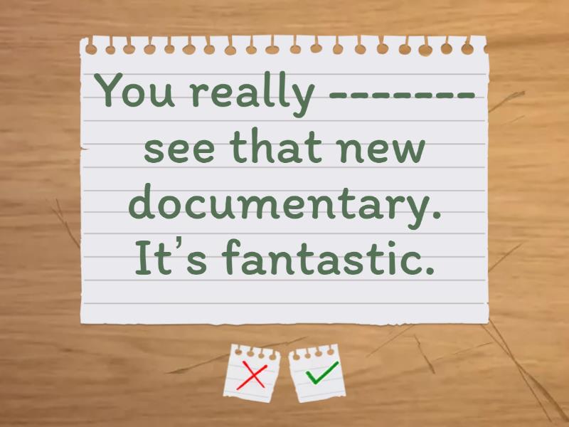 modals - Flash cards