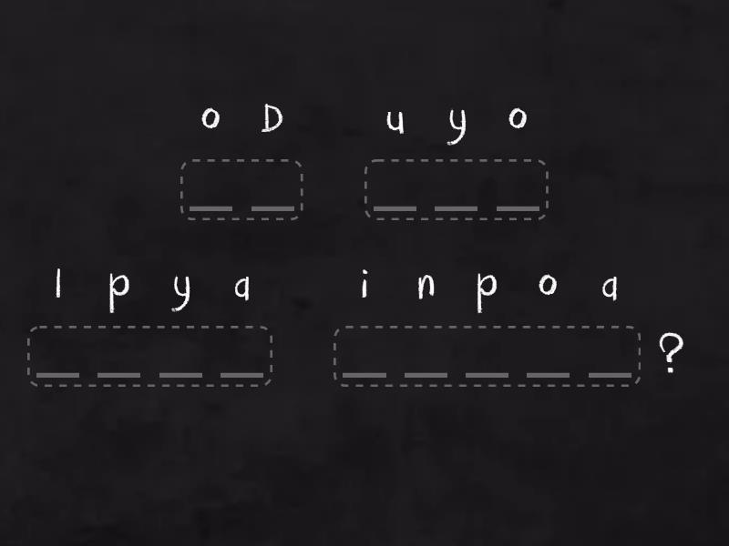 Present simple questions - Anagrama
