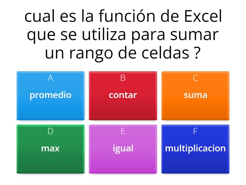 preguntas Excel - Quiz
