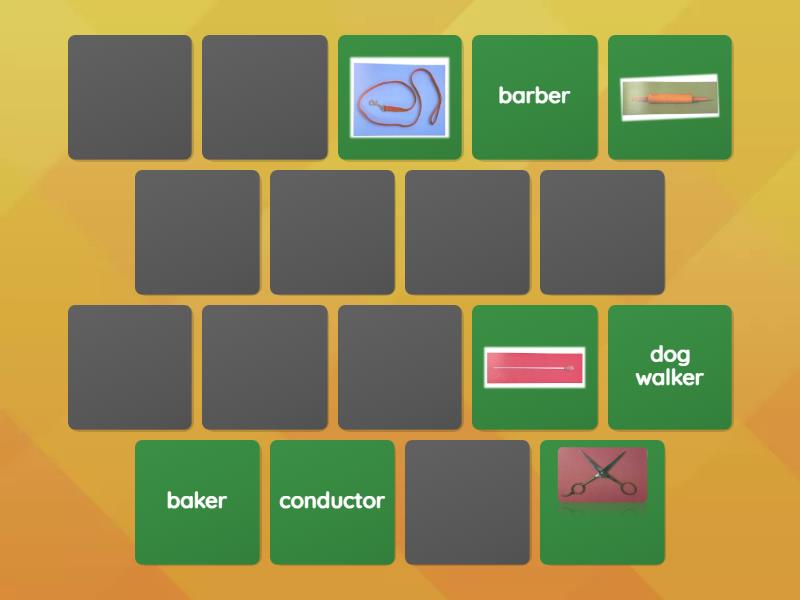 Match the job and the tool. - Matching pairs