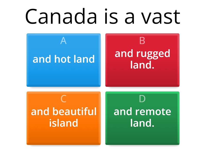 Canada multiple choice - Quiz
