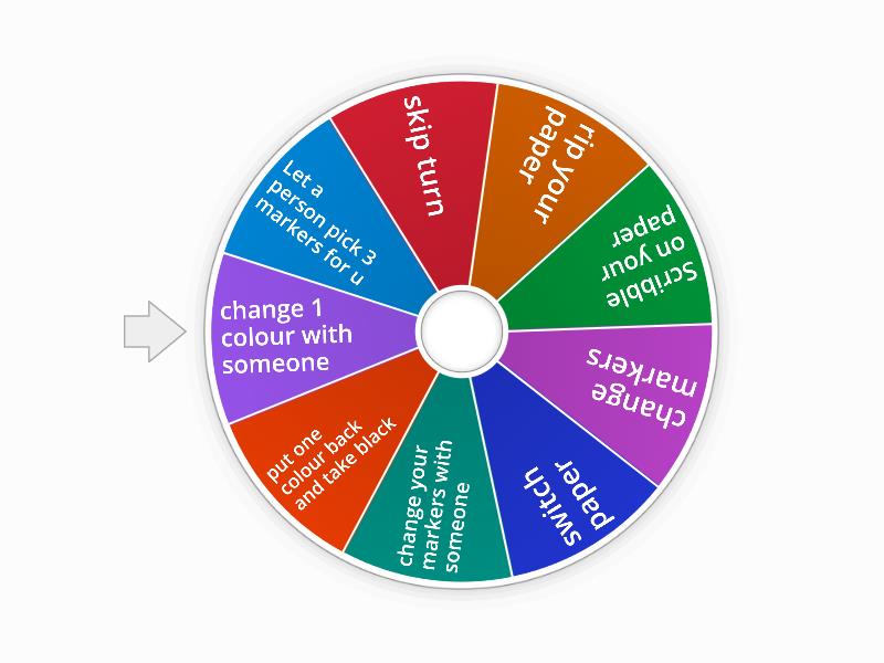 3 markers challenge - Spin the wheel