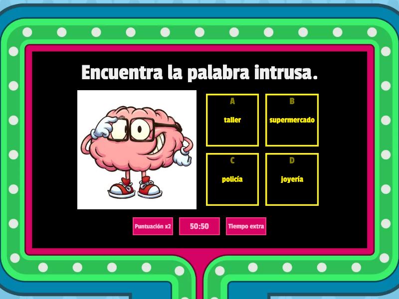 Encuentra la palabra intrusa - Concurso de preguntas