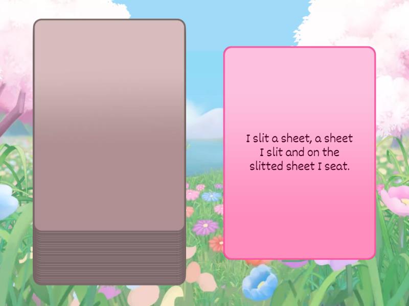 English tongue twisters - Speaking cards