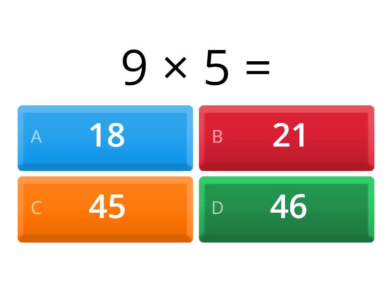 Maths Table of 9 - Quiz