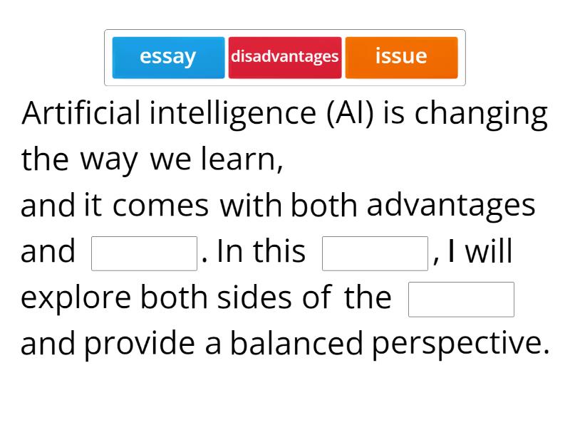 Using AI - Complete the sentence