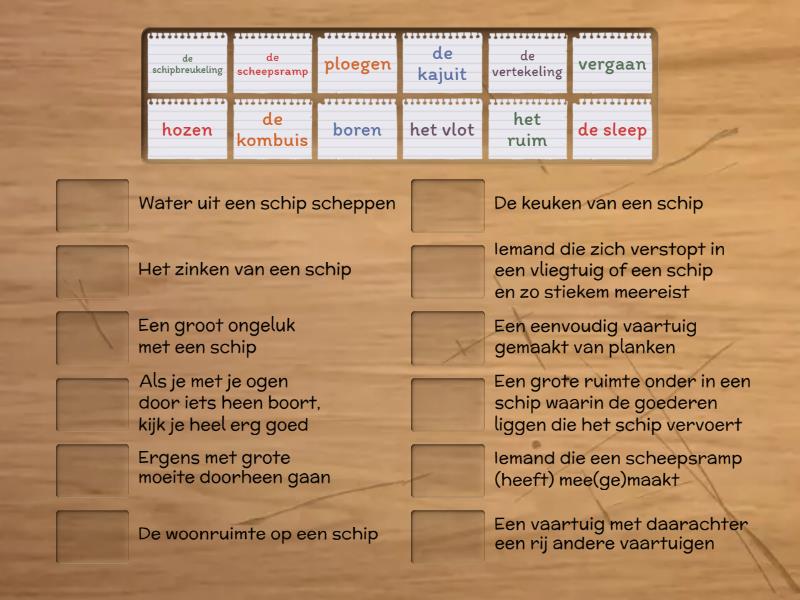 Thema 7 week 3 - Match up