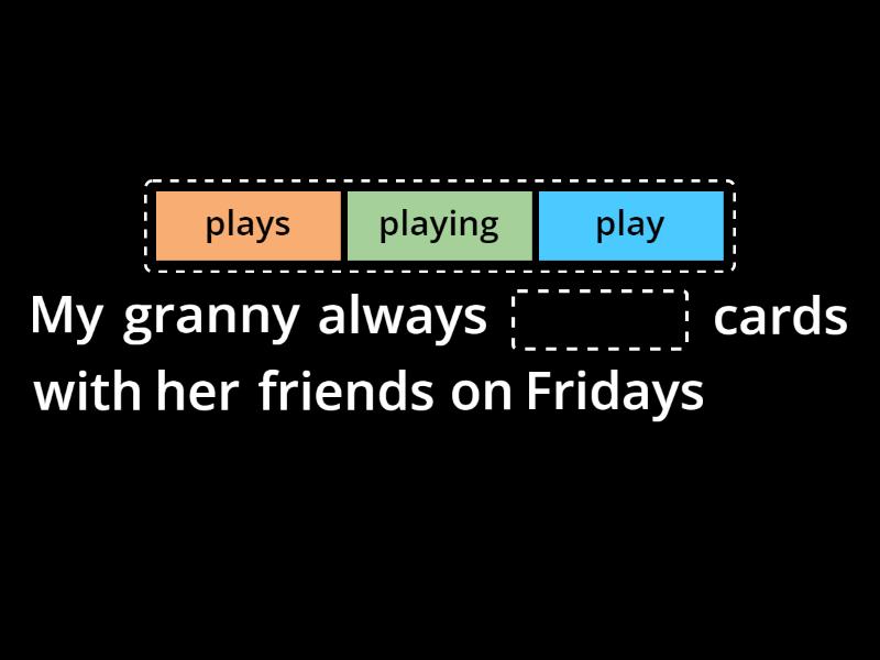 Present simple +- for kids - Complete the sentence