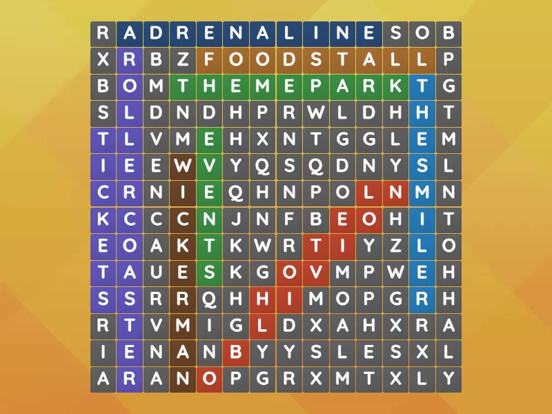 Alton Towers - Wordsearch