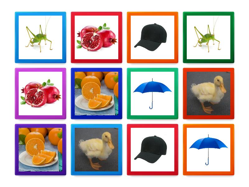 match the same objects - Fichas giratorias