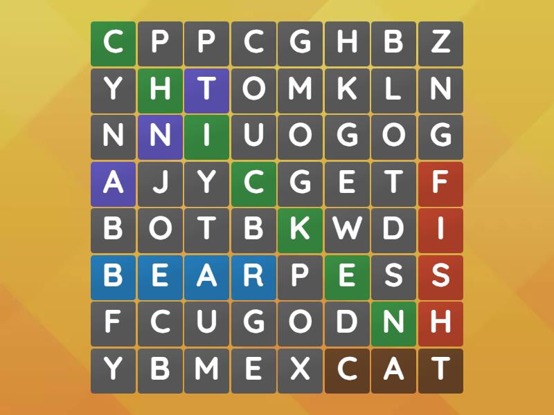 Word Search sample - Wordsearch