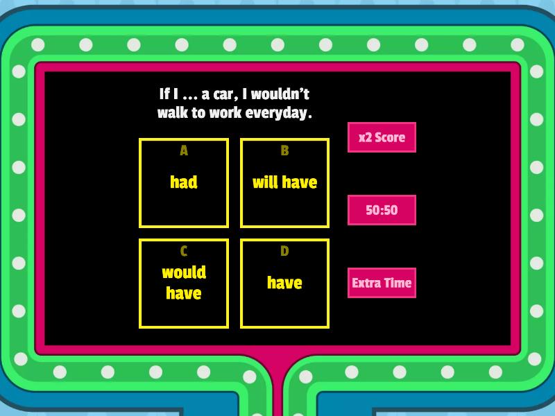 EF Second Conditional practice - Gameshow quiz