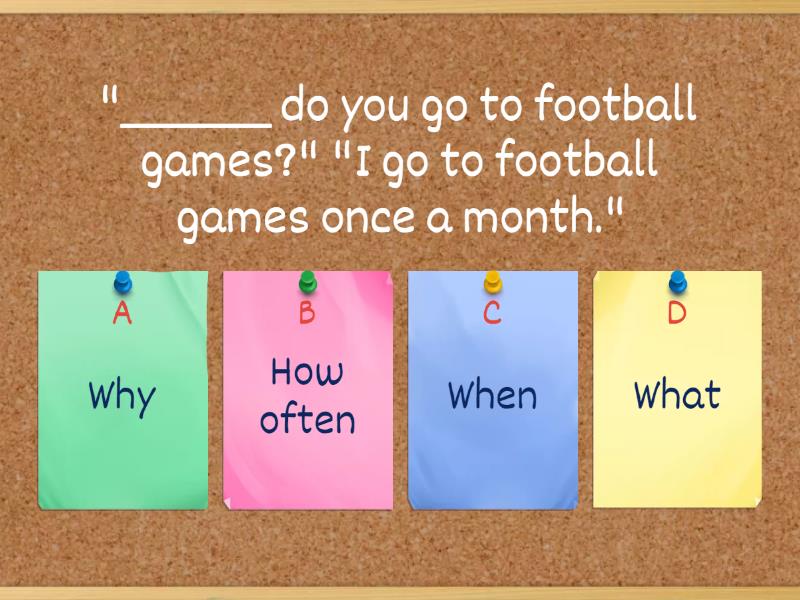 English 2 - Question words - Quiz