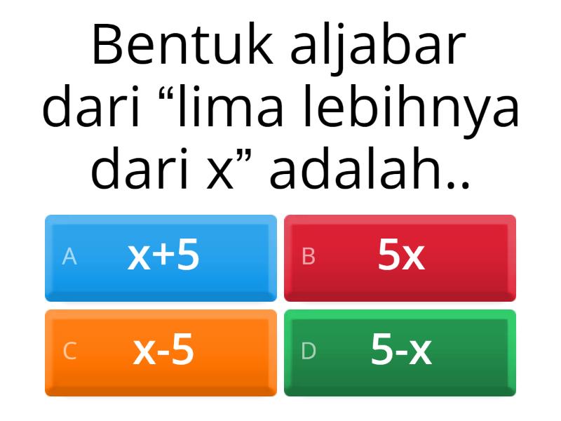 aljabar - Quiz