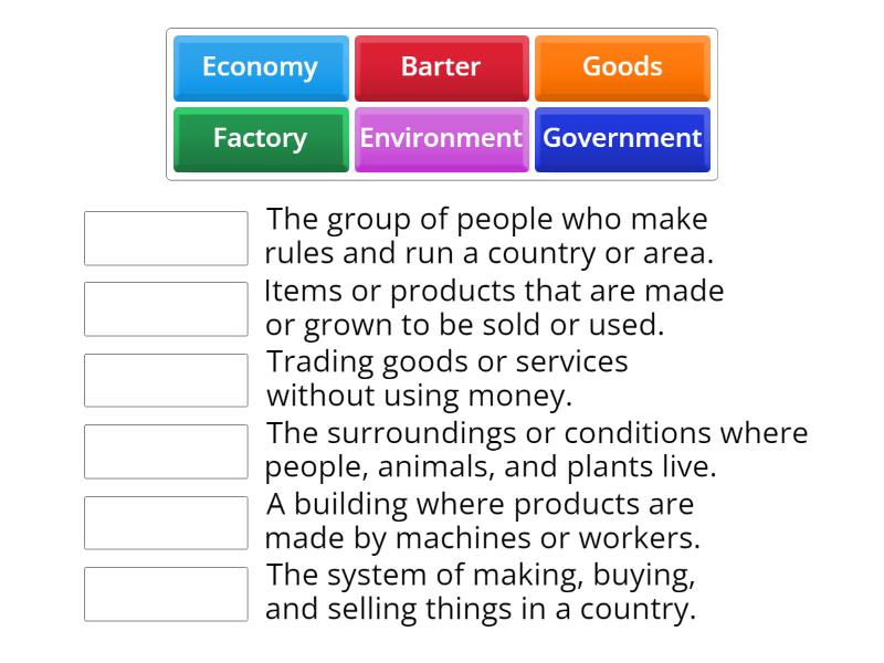 The 4 Economies - Match up