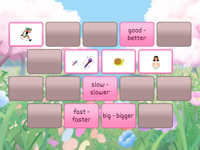 memory comparative adjectives - Parejas