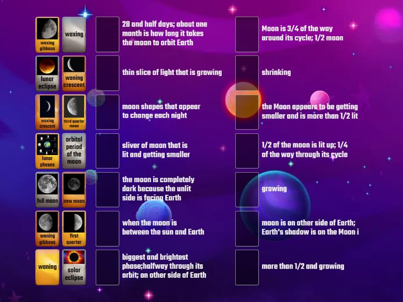 Moon Phases - Match up