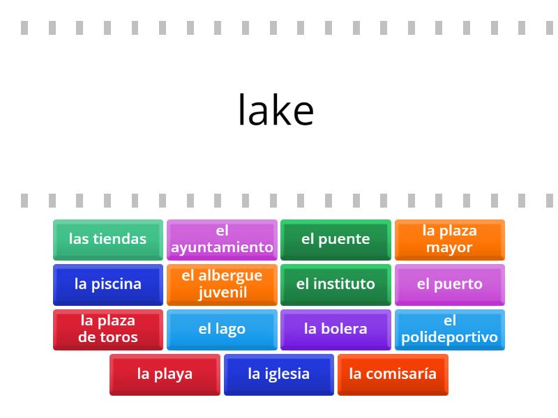 - Places in town (Senior Spanish) - Find the match