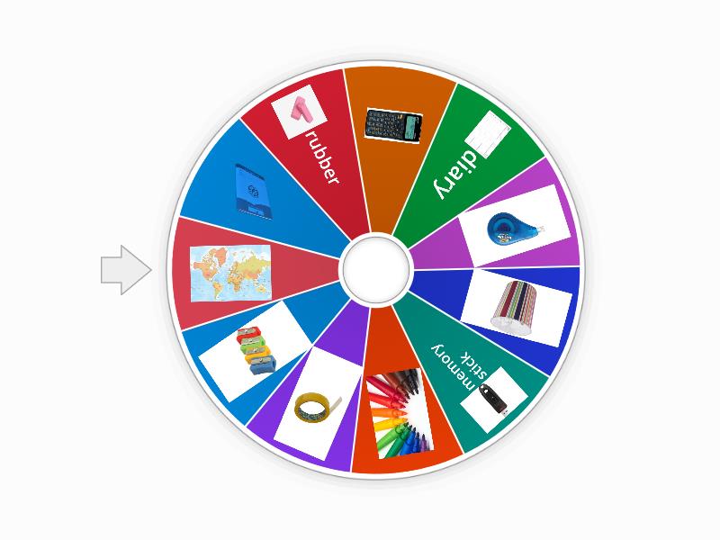 Classroom objects - Spin the wheel