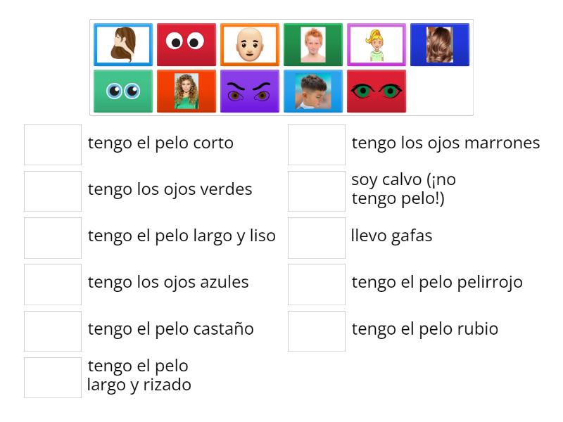 Los ojos y el pelo - Match up