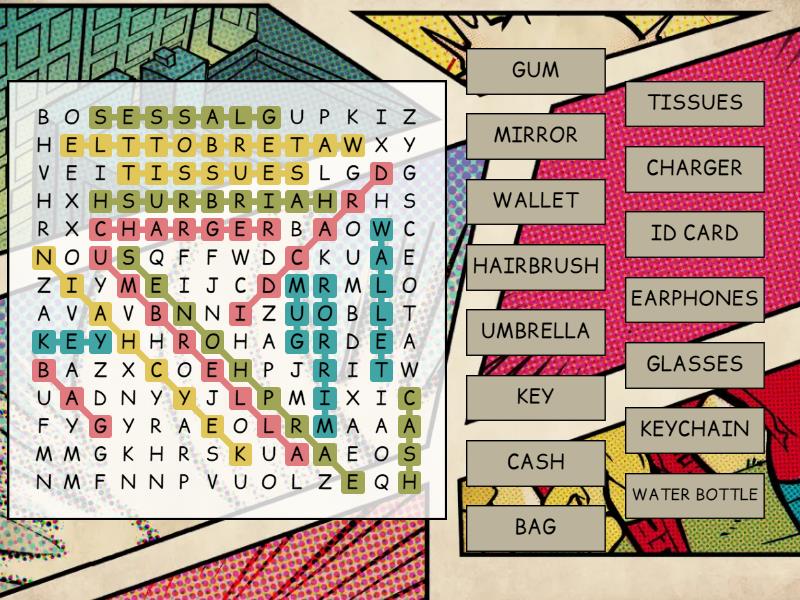 Everyday things - Wordsearch
