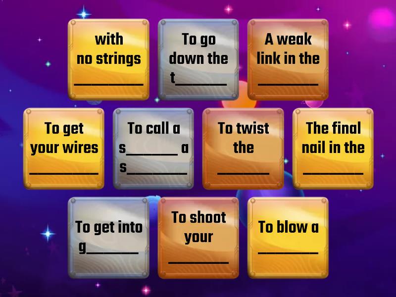 Proficiency idioms -tools - Flip tiles