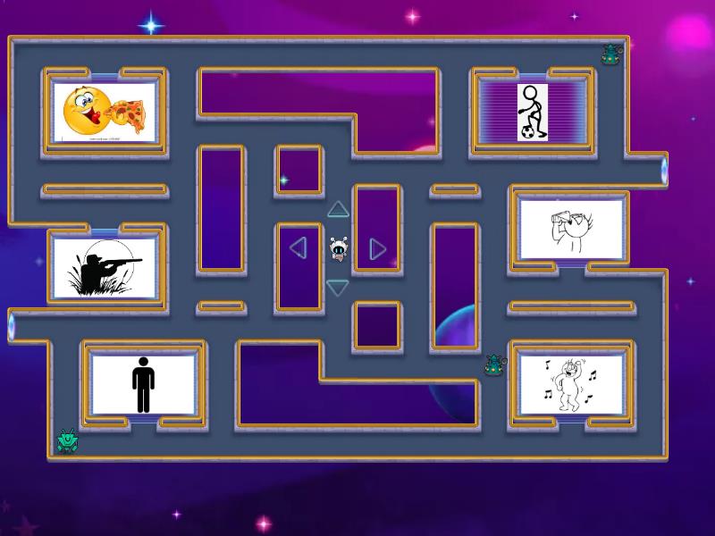 Learn 20 Verbs(4) - Maze chase