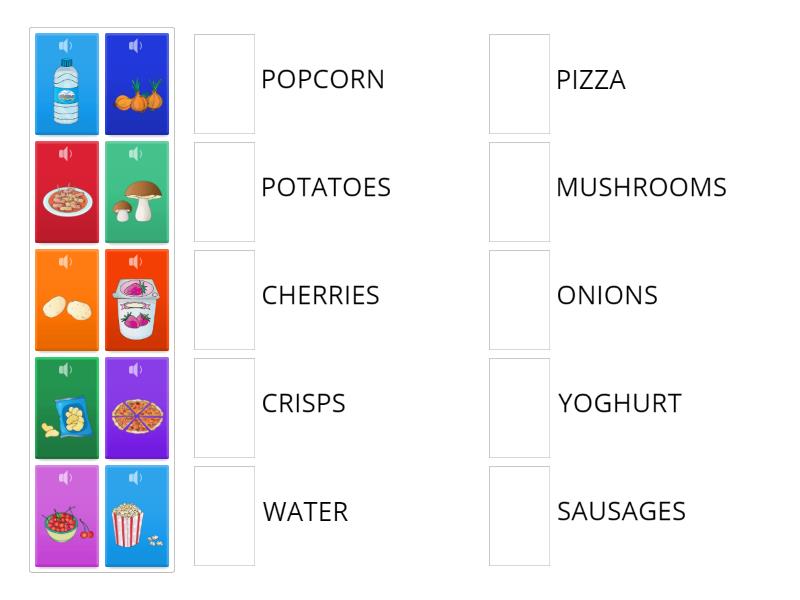 2ND UNIT 5 FOOD VOCABULARY - Match up