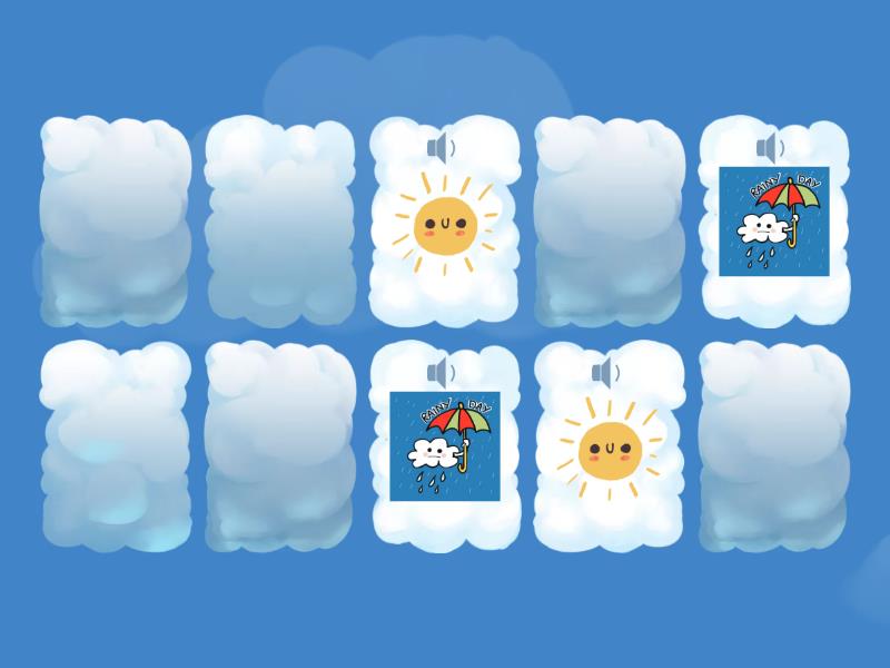 Memory game of weather - Matching pairs