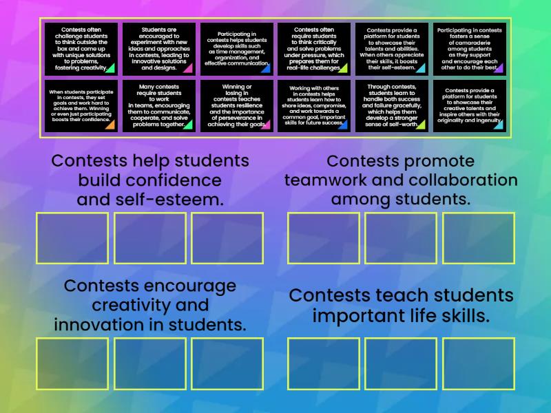 Thesis Statements and Arguments - Group sort