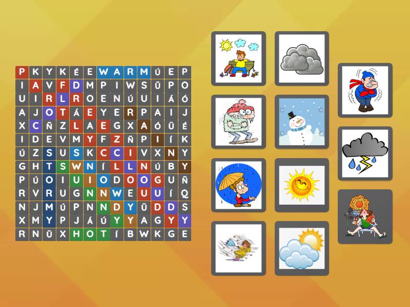 2. WEATHER wordsearch - Sopa de letras