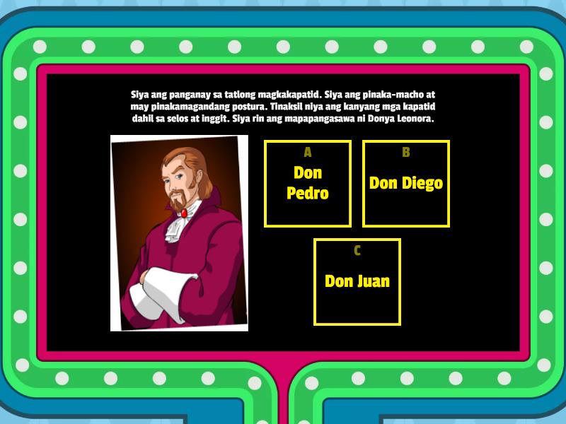 Tauhan ng Ibong Adarna - Gameshow quiz