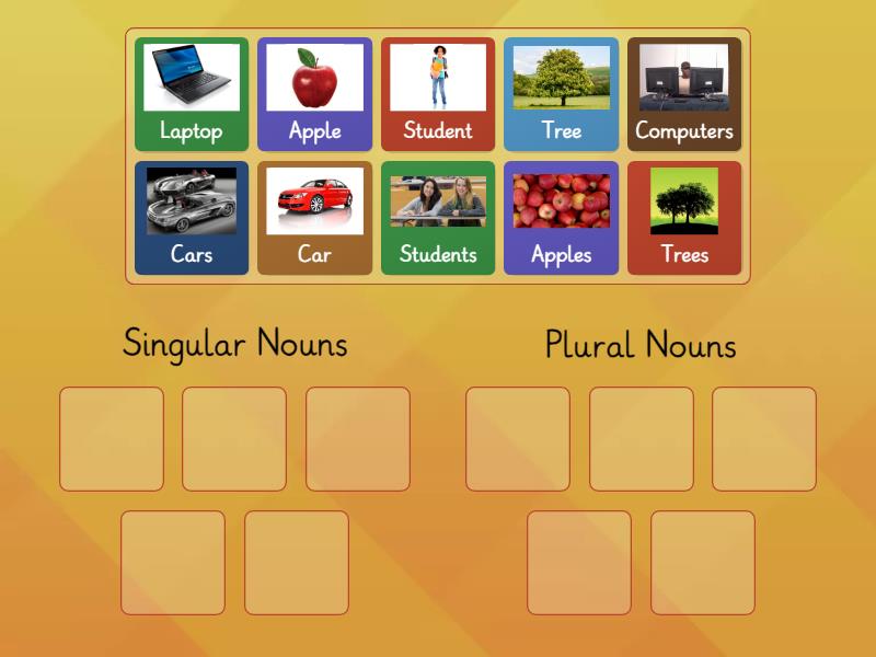 Singular and Plural Nouns - Group sort