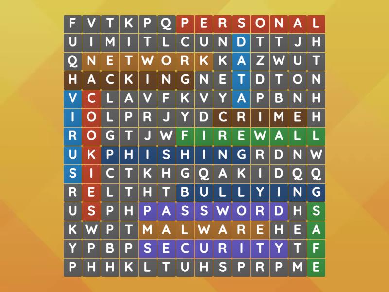 CYBER SECURITY - Wordsearch