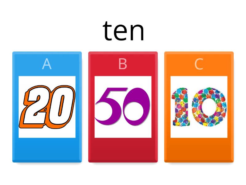 Numbers 10-50 - Quiz