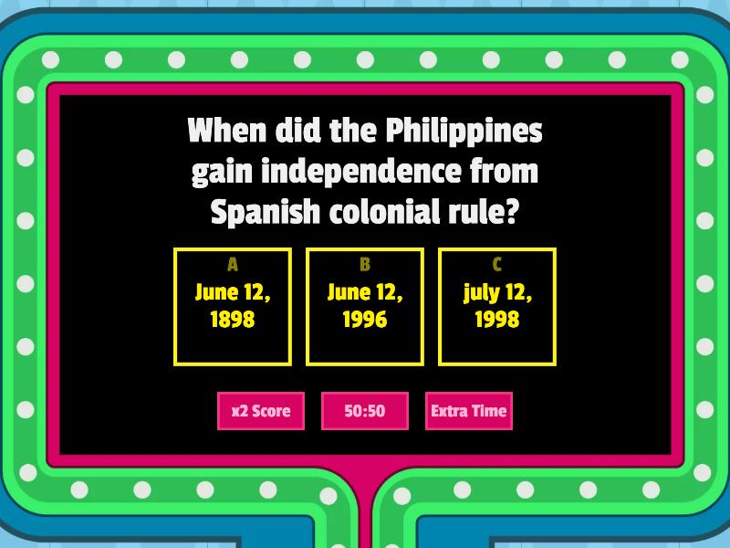 Philippines History - Gameshow quiz