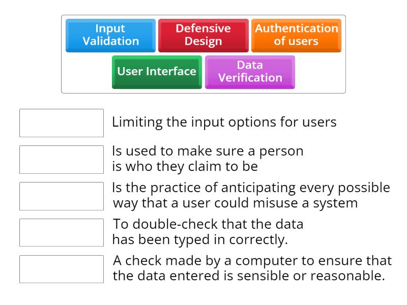 Defensive design - Match up