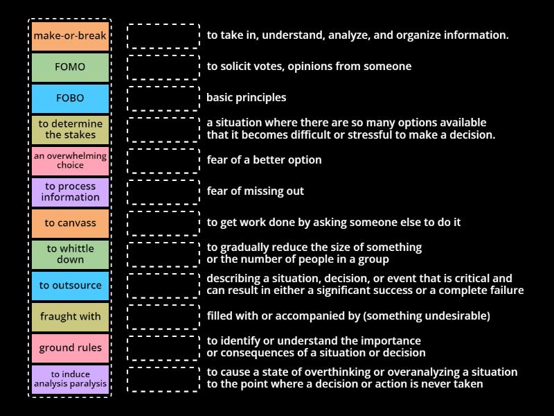 matching exercise - Match up