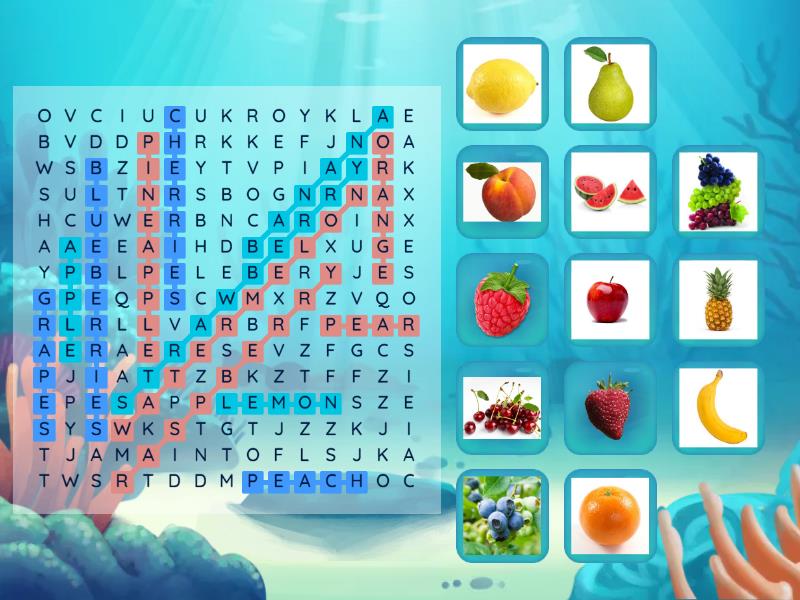 Fruit - Wordsearch