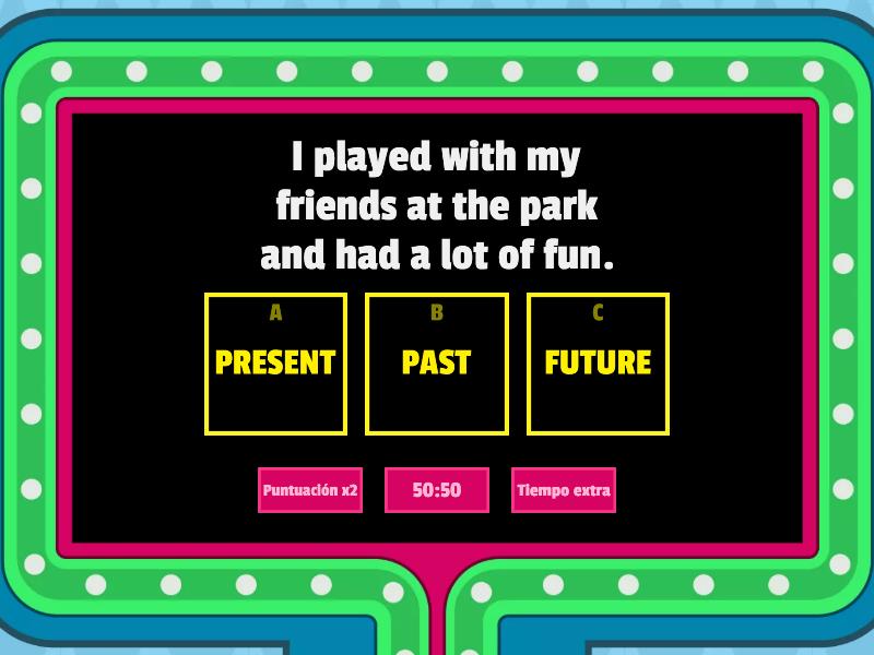 SIMPLE TENSES REVIEW - Gameshow quiz