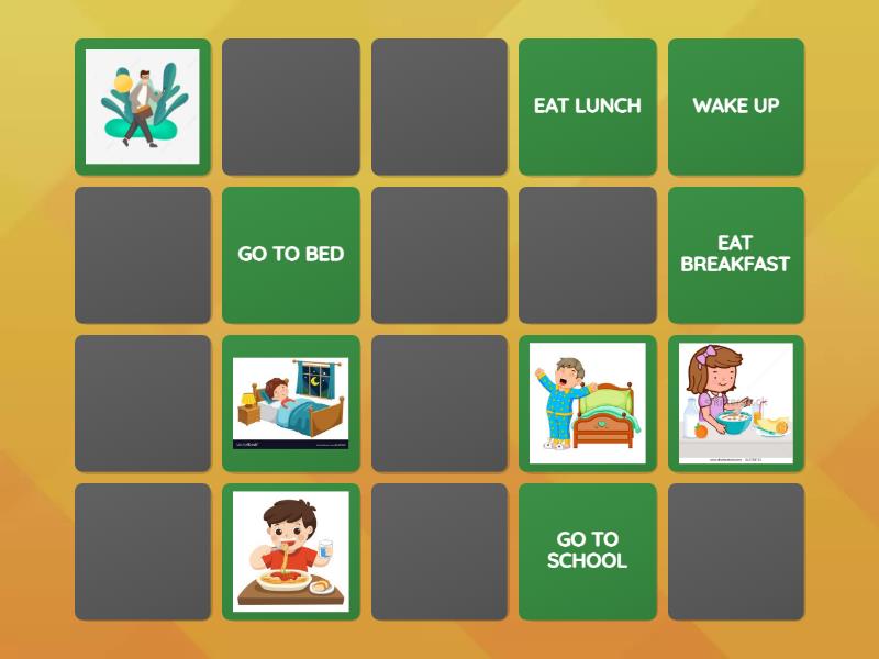 DAILY ROUTINE - Matching pairs