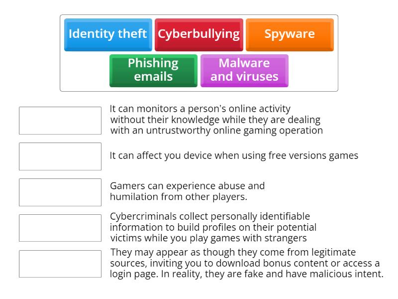 Dangers of Online Gaming - Match up