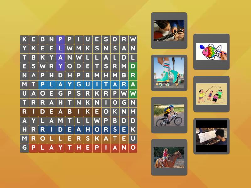 Review - Unit 5 - Lesson 1 - G4 - Wordsearch
