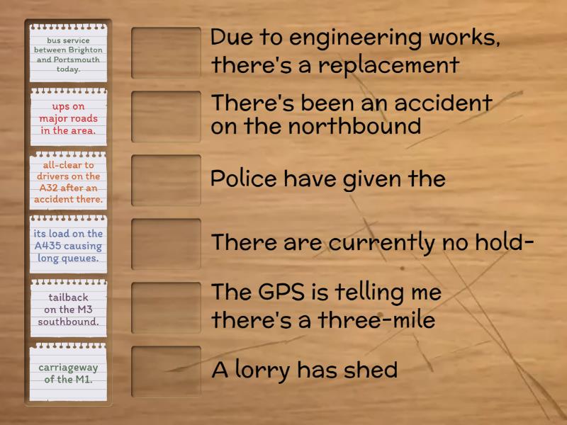 Unit 5A. Commuting. Match the sentence halves. - Match up