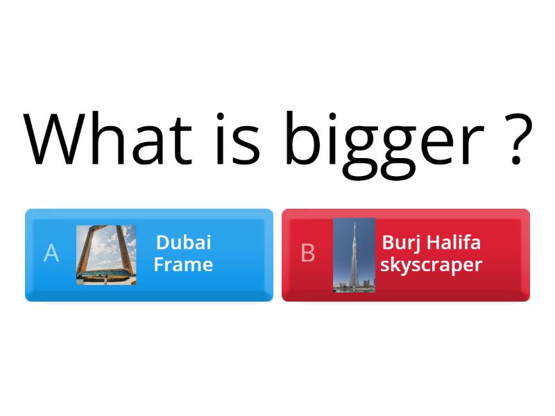 Comparatives Dubai Quiz
