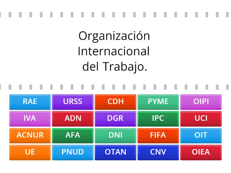 Siglas - Find the match