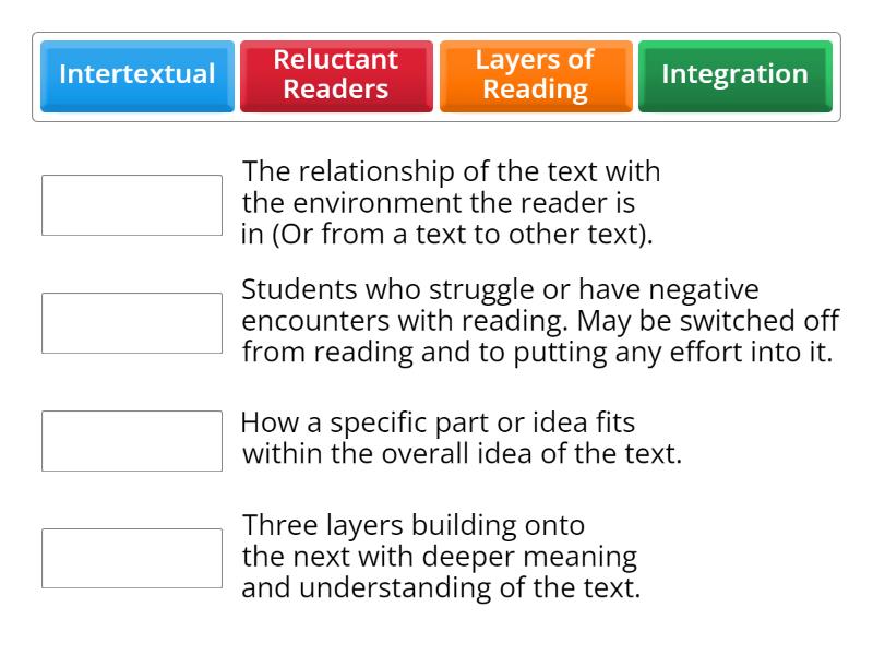 Chapter 2 Reluctant Readers Vocab - Match up